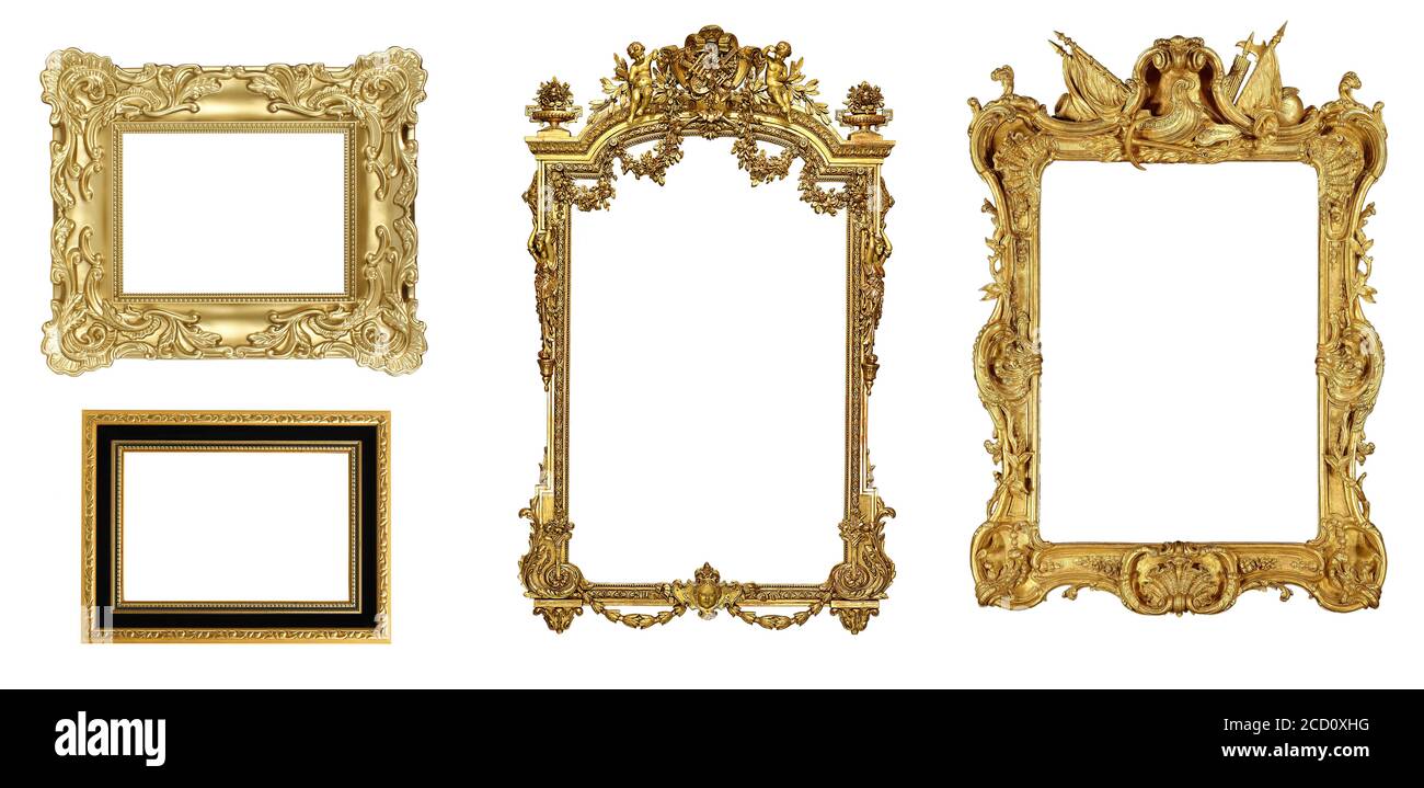 isolated antique old picture frame Stock Photo - Alamy