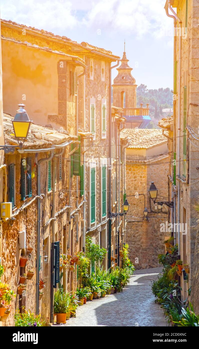 outdoors Valldemossa, famous old mediterranean village of Majorca ...
