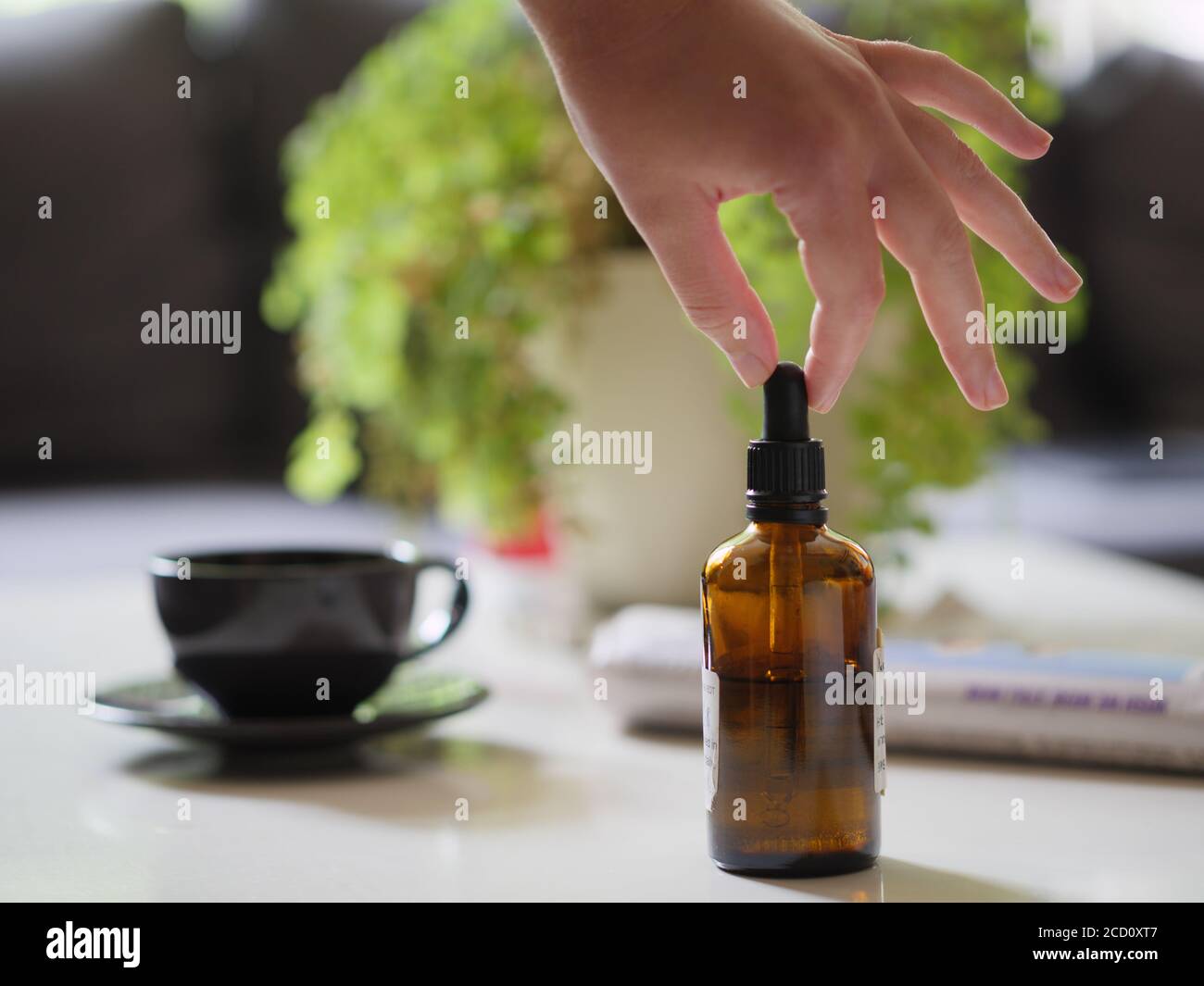 Taking generic medicine at home Stock Photo - Alamy