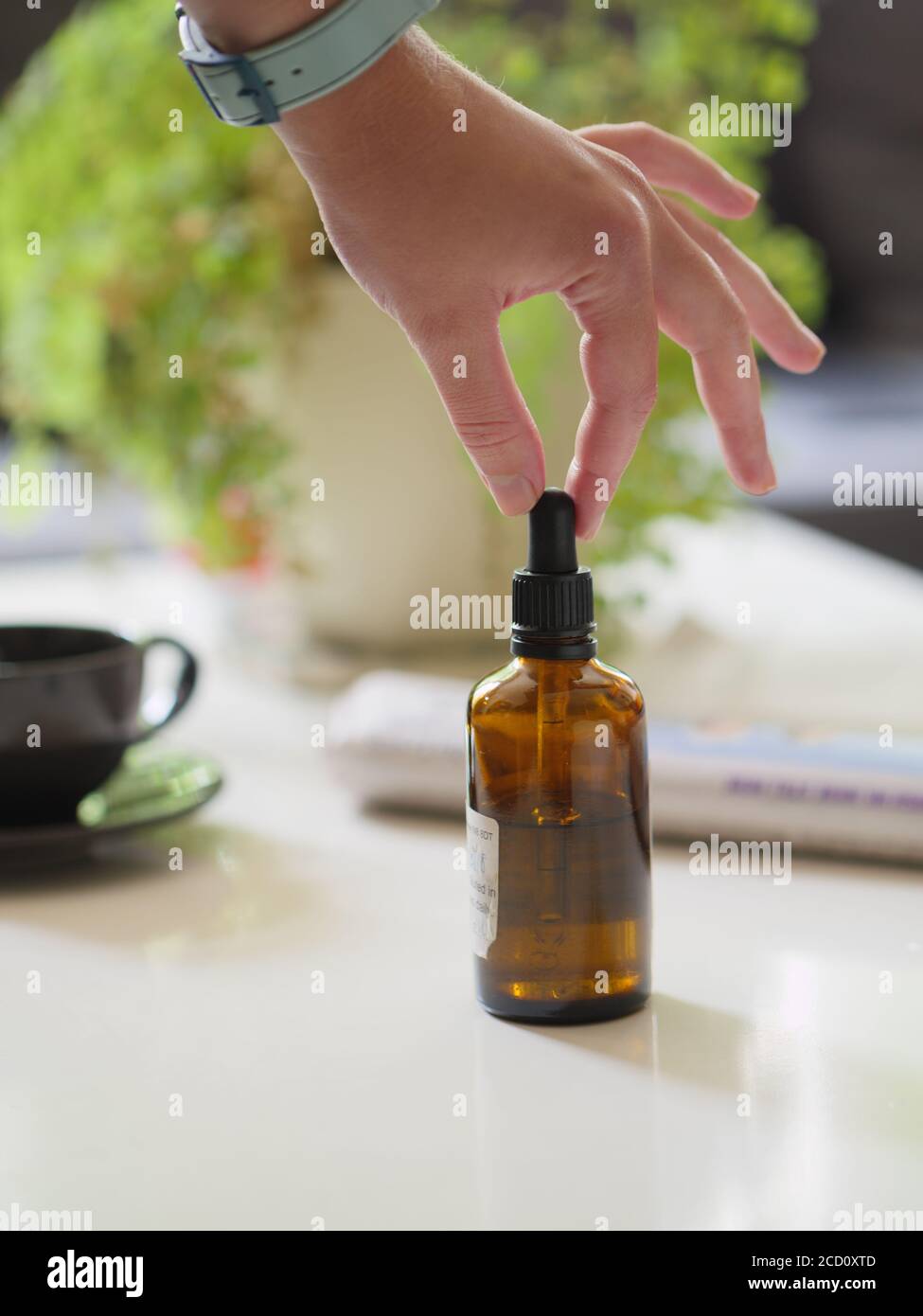 Taking generic medicine at home Stock Photo - Alamy