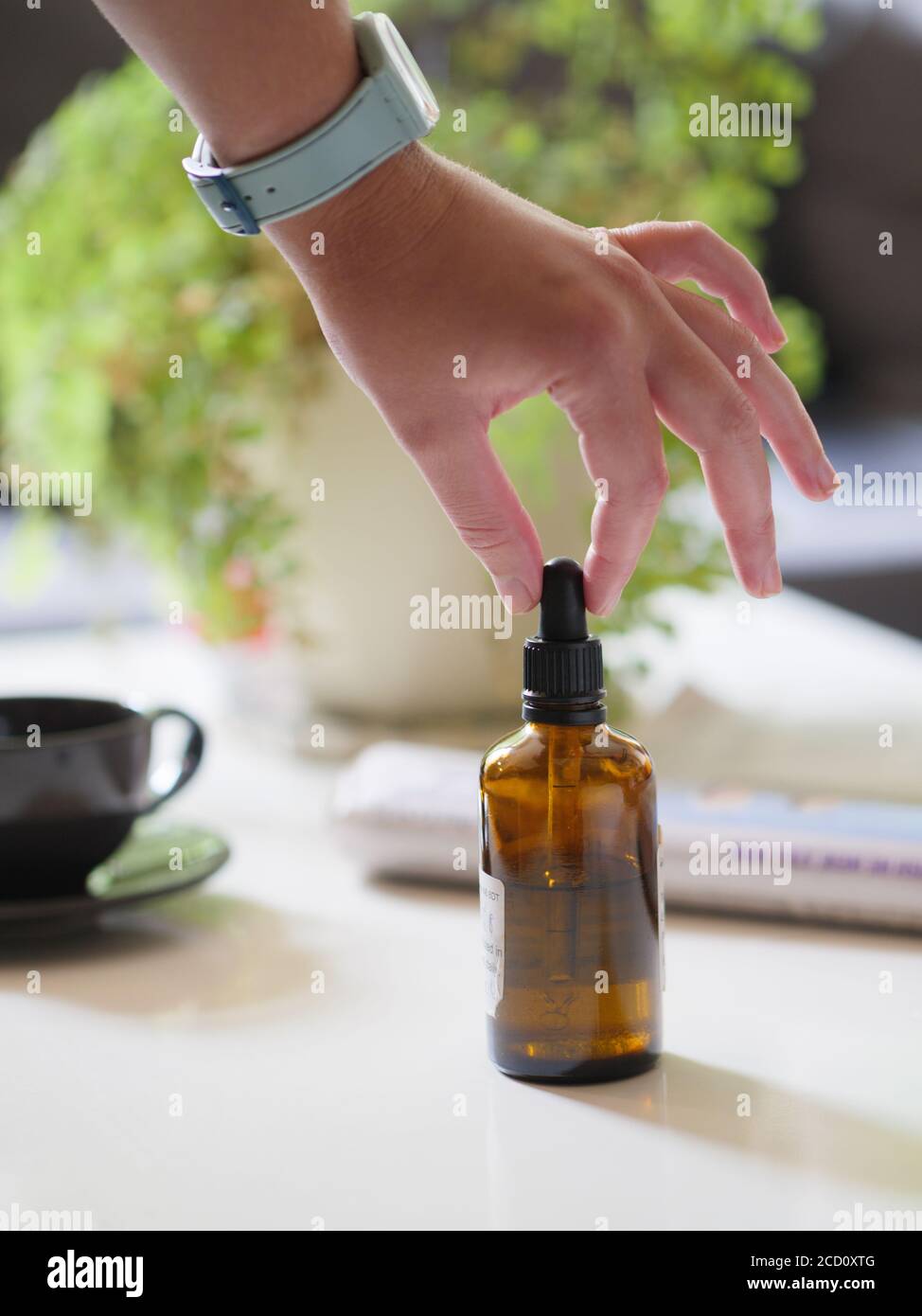 Taking generic medicine at home Stock Photo - Alamy