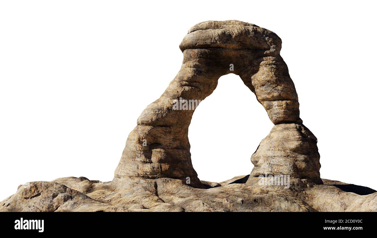 rock bridge isolated on white background Stock Photo - Alamy