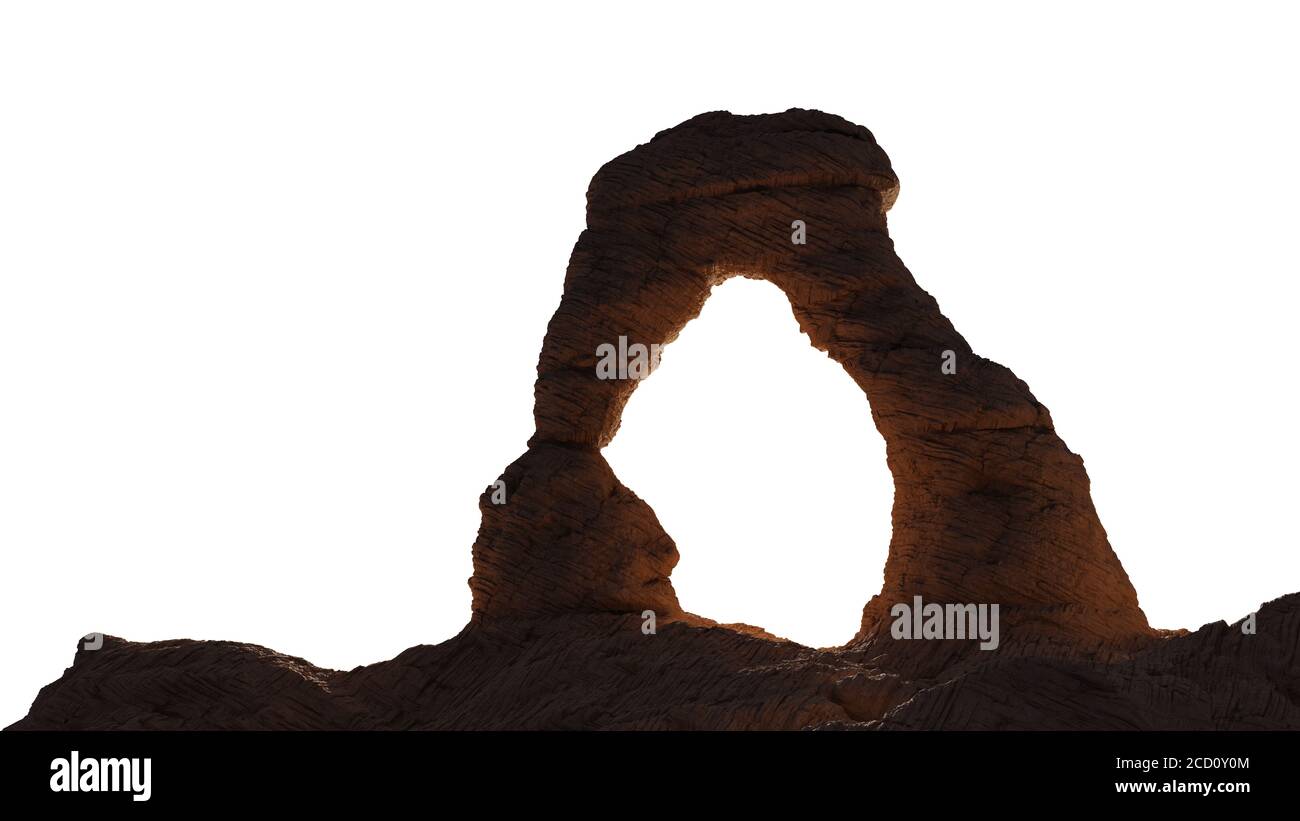 rock bridge isolated on white background Stock Photo - Alamy