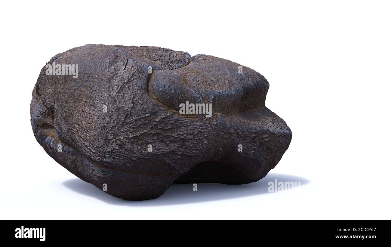 smooth rock isolated with shadow on white background Stock Photo - Alamy