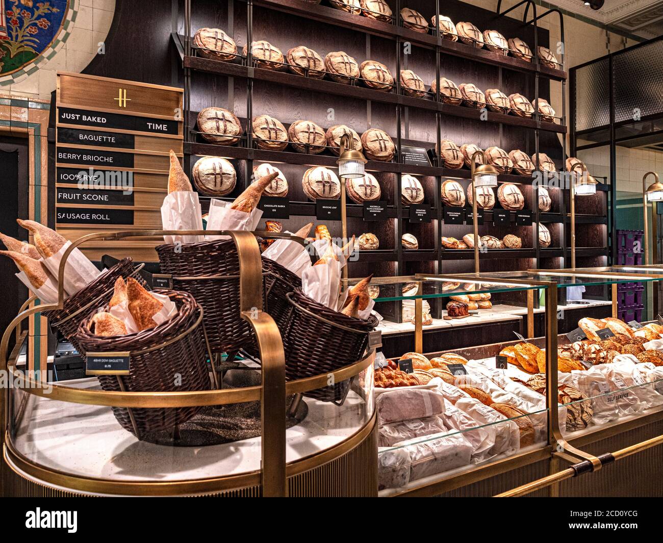 Harrods food hall interior the bakery hi-res stock photography and ...
