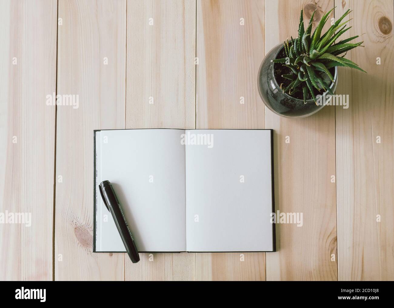 Workplace Flat lay photo template with copy space Stock Photo - Alamy