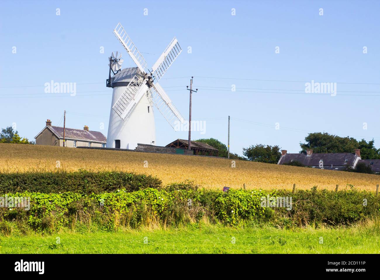 The traditional Ballycopeland Windmill on a bright summers day. This ...
