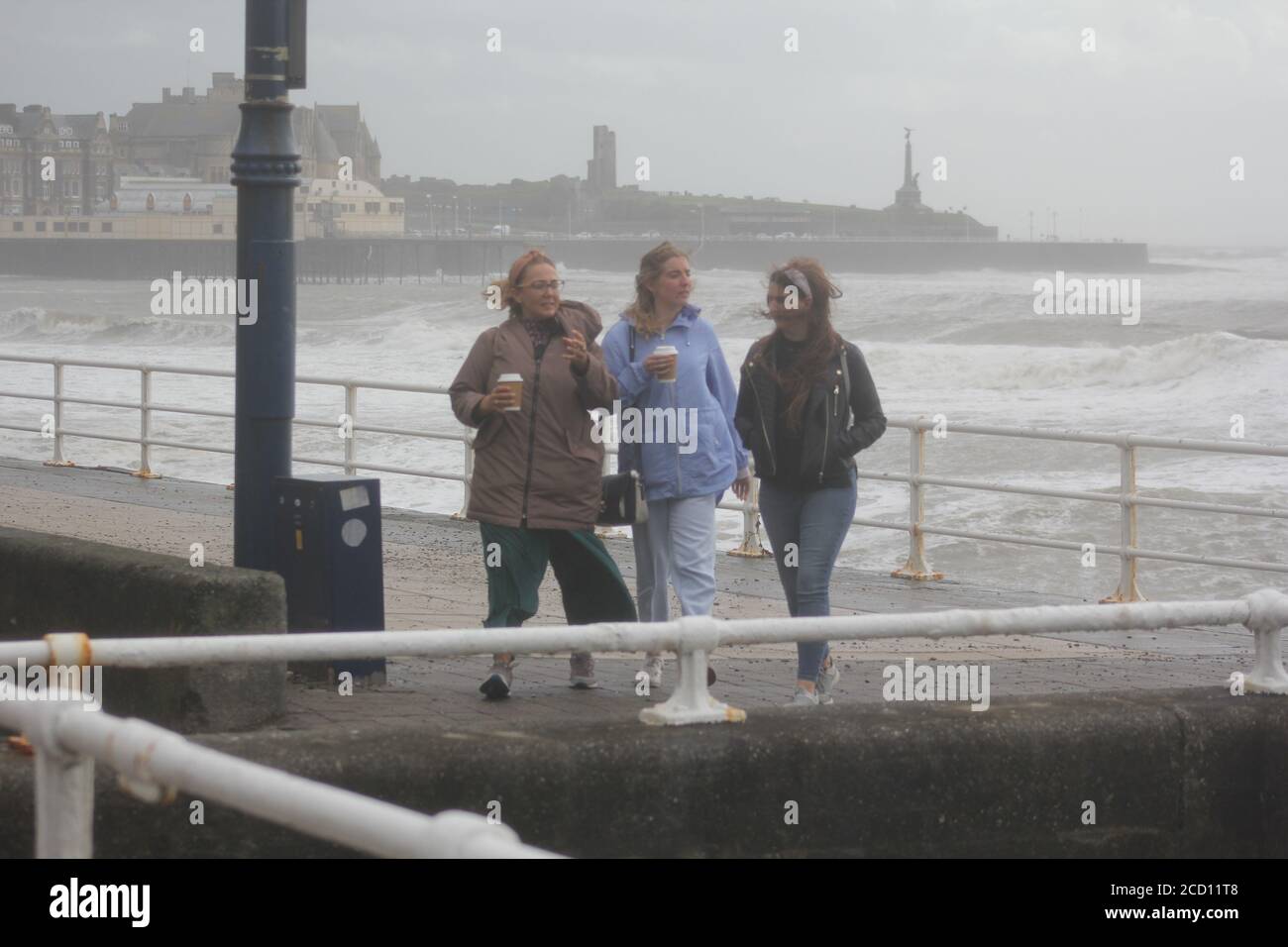 Aberystwyth Wales UK weather 25th August 2020 : Heavy rain and gale ...