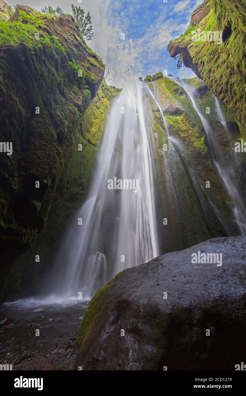 Icelandic Landscape With Waterfall High Resolution Stock Photography ...