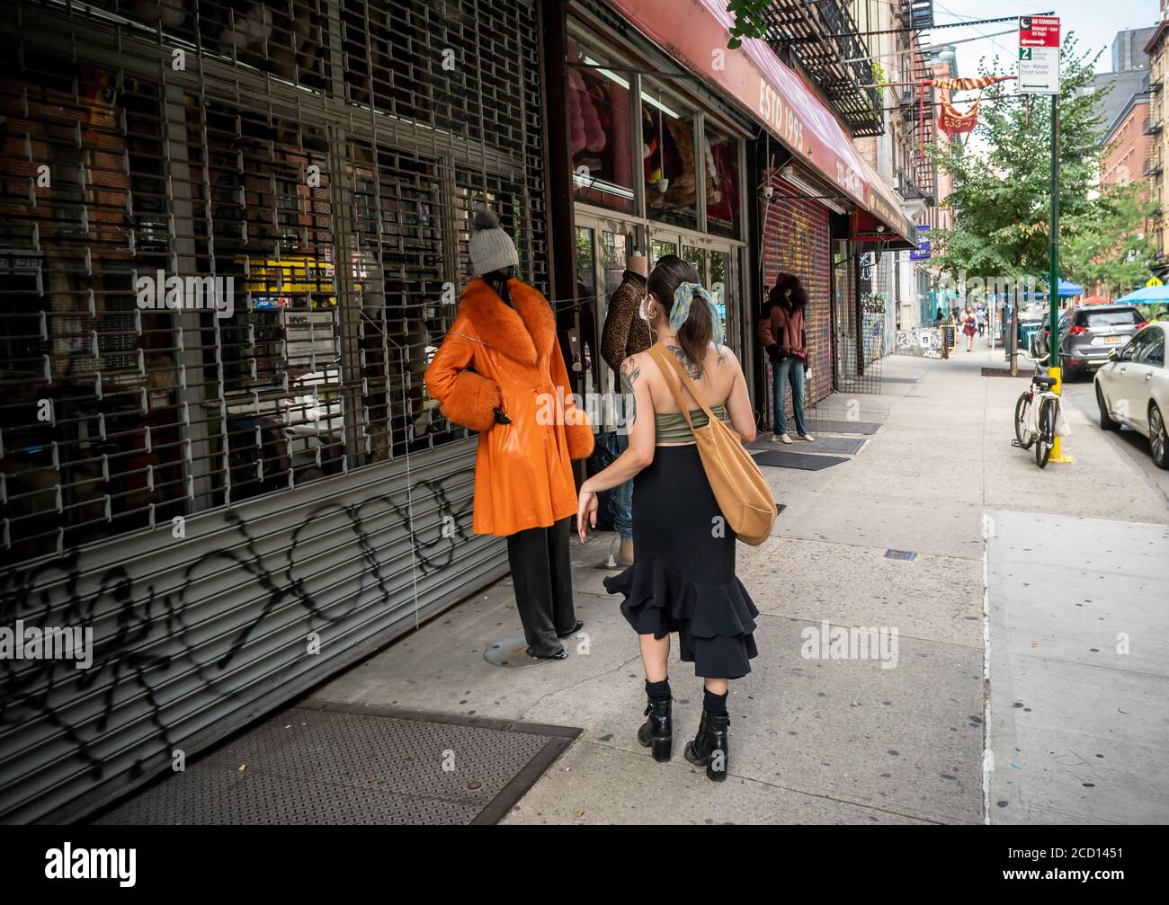 The Lower East Side neighborhood in New York on Sunday, August 23, 2020 ...
