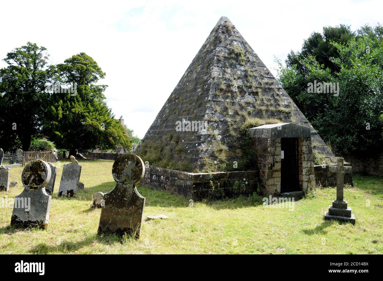 The 25 foot high Pyramid stands in the churchyard of Brightling Church ...