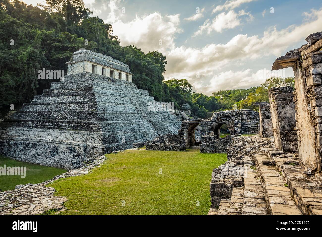 Temple of the Count ruins of the Maya city of Palenque; Chiapas, Mexico ...
