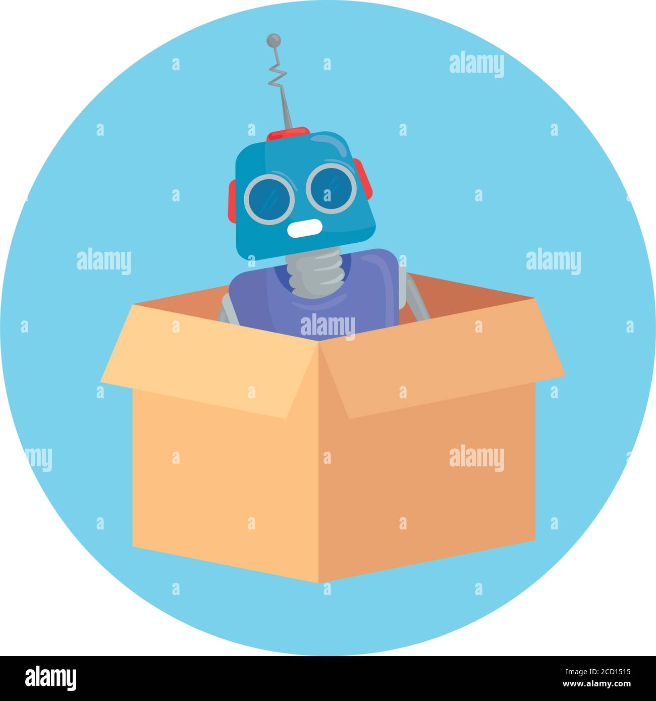 Cardboard robot toy' Cut Out Stock Images & Pictures - Alamy