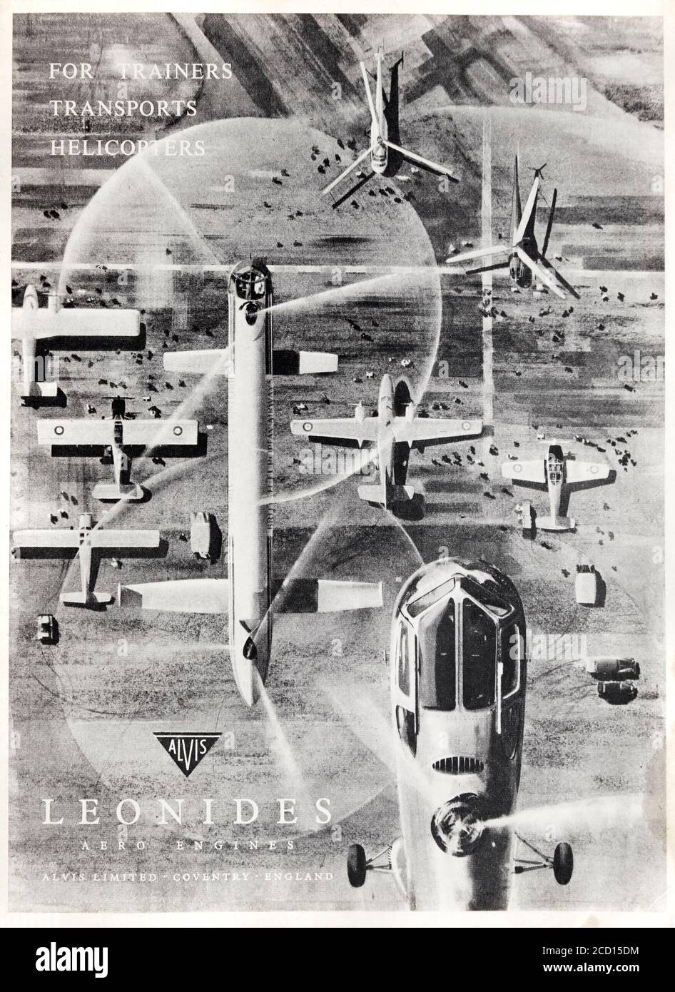 Vintage advertisement for British Alvis Leonides aero engines Stock ...