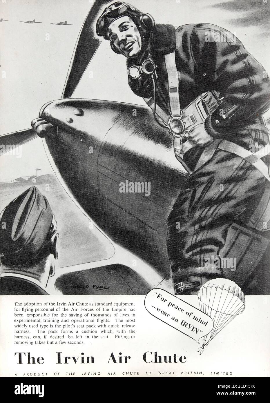 Vintage 1941 advertisement for the British Irvin parachute as used by ...