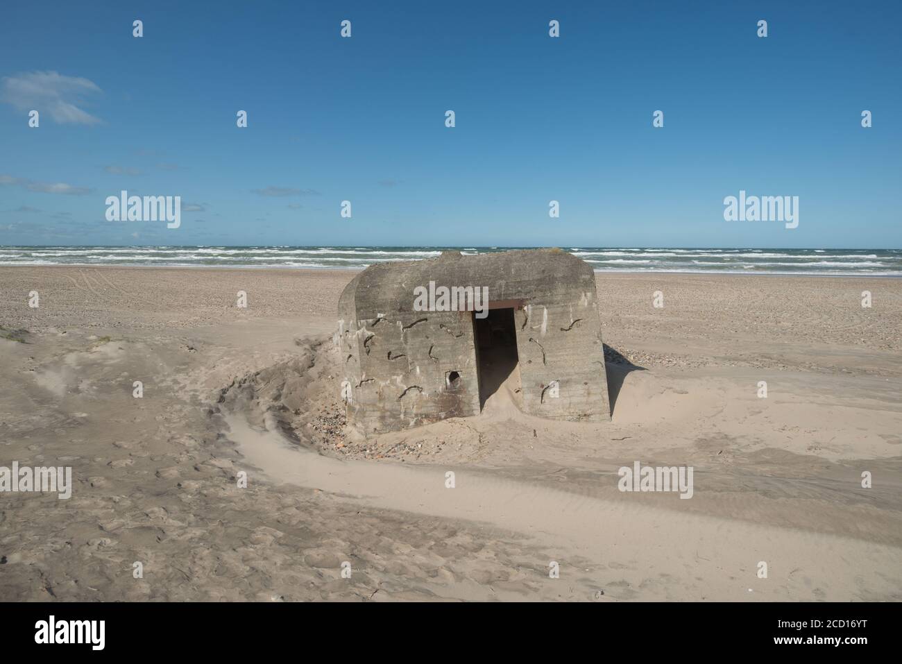 Beautiful shot of an old bunker on the beach Stock Photo - Alamy
