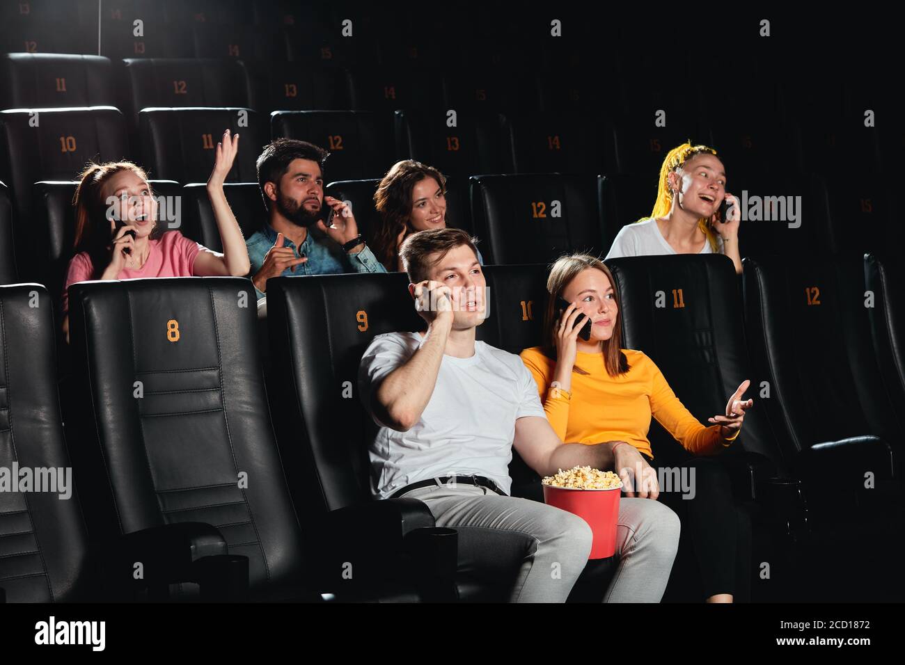 Row People Watching Film Cinema High Resolution Stock Photography and ...