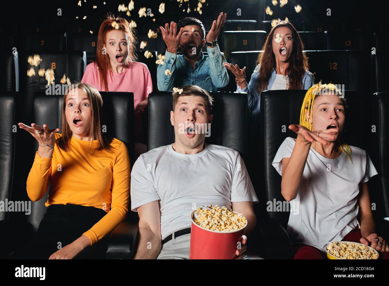 young people being shocked with unexpected creative unusual end of film ... young people being shocked with unexpected creative unusual end of film ...