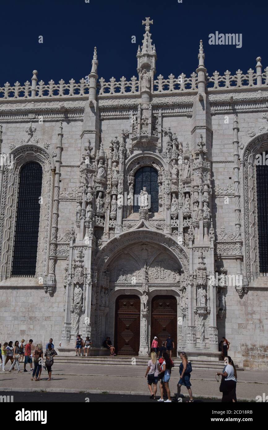 downtown Lisbon capital of Portugal historical buildings old Portuguese ...