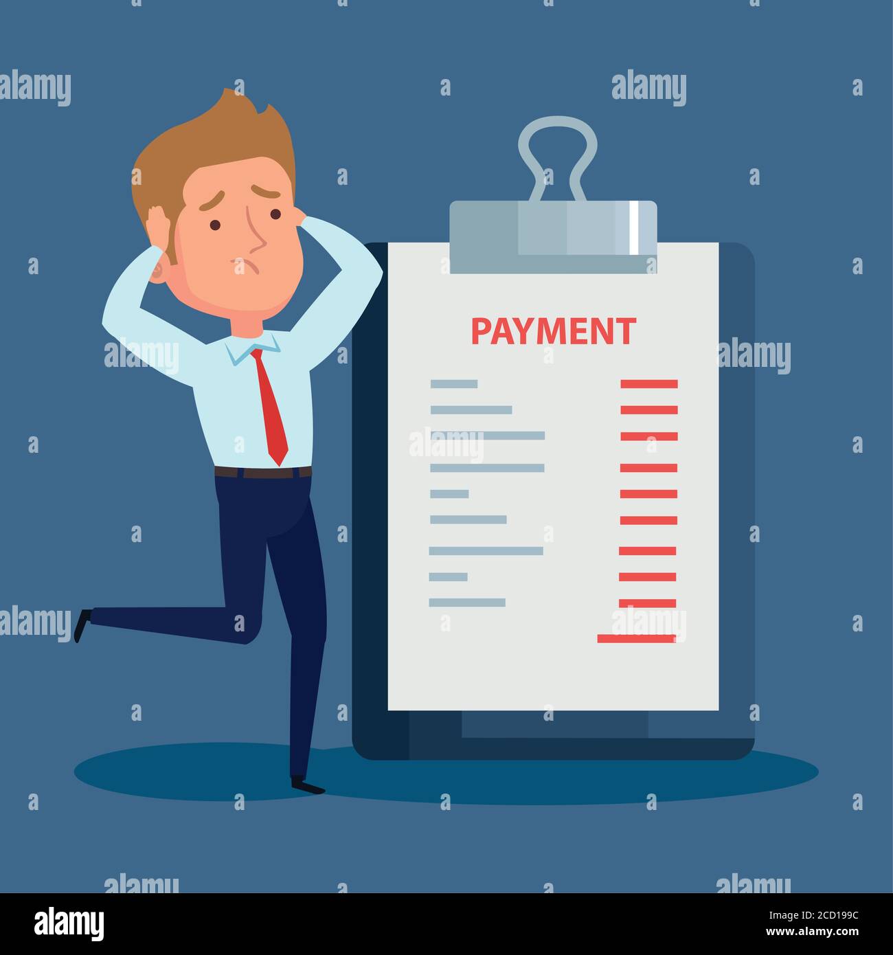 Concerned manager Stock Vector Images - Alamy