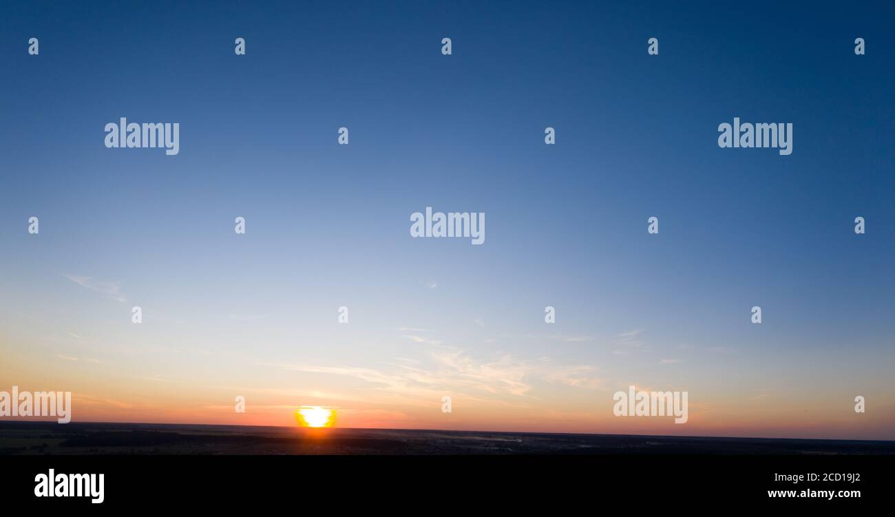 Clear sky without clouds at sunset. Background Stock Photo - Alamy