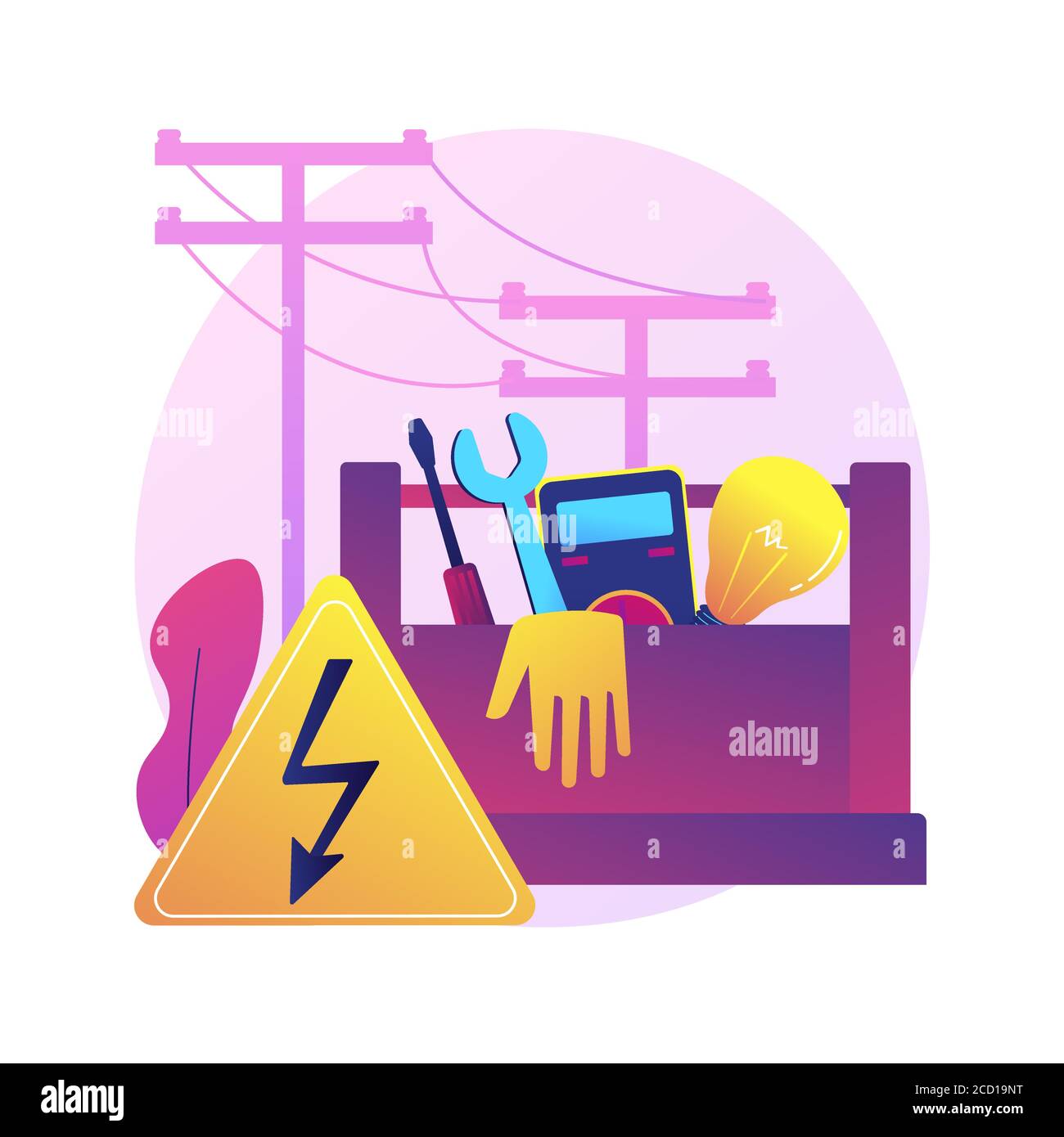 Electrician services abstract concept vector illustration Stock Vector ...