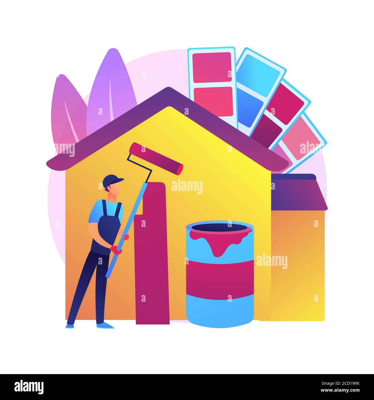 Painter services abstract concept vector illustration Stock Vector ...