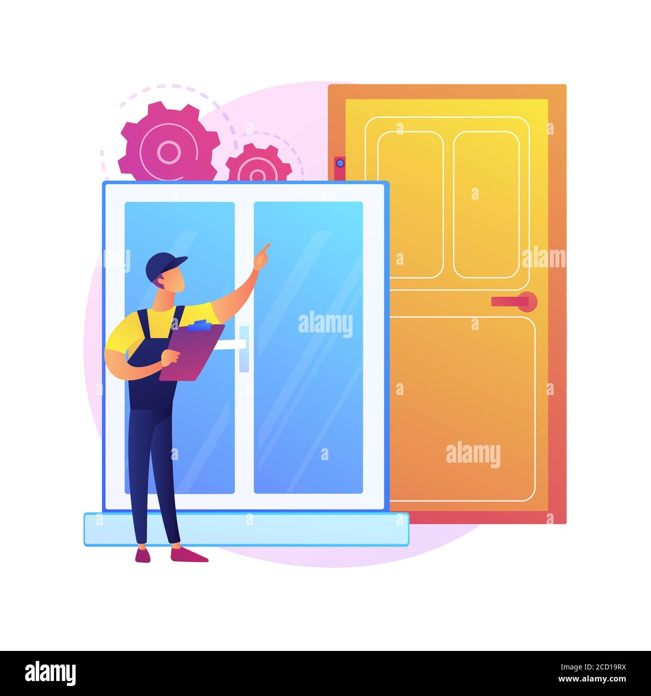 Aluminium glass door Stock Vector Images - Alamy
