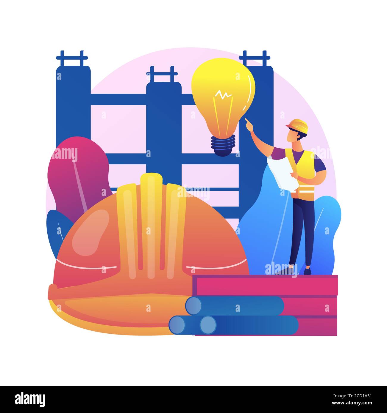 Innovative construction materials abstract concept vector illustration ...