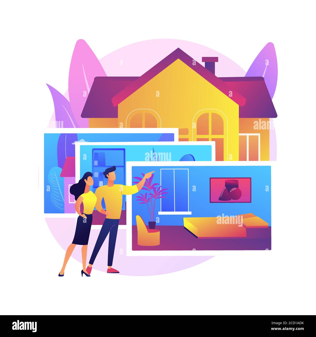 Real estate photography abstract concept vector illustration Stock ...