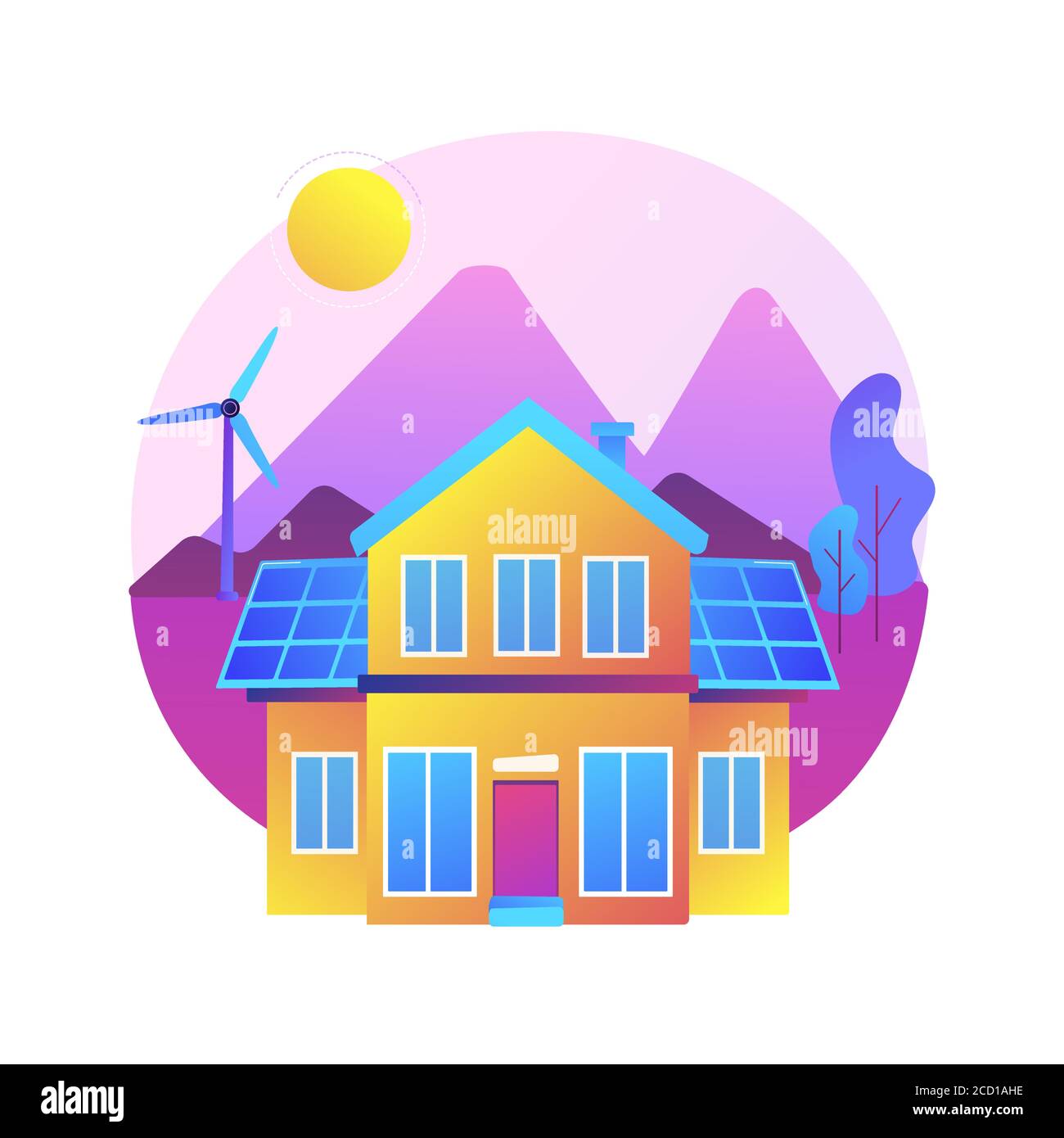 Eco house abstract concept vector illustration Stock Vector Image & Art ...