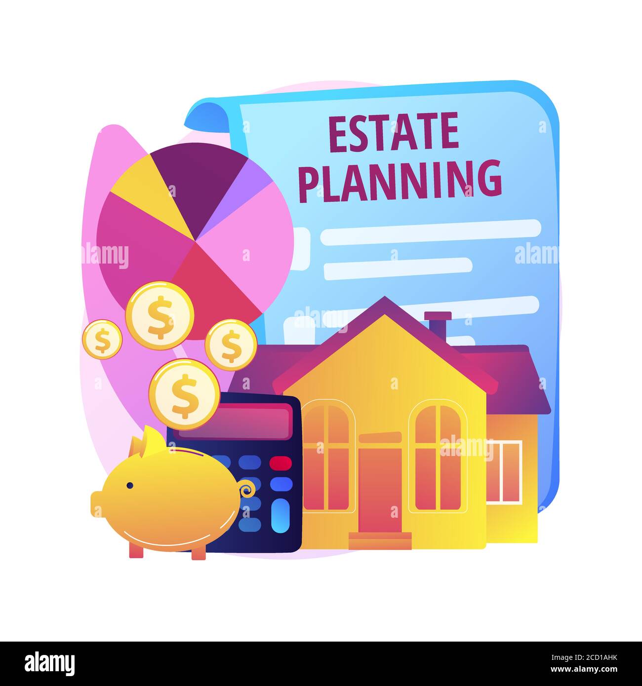 Estate planning abstract concept vector illustration Stock Vector Image ...