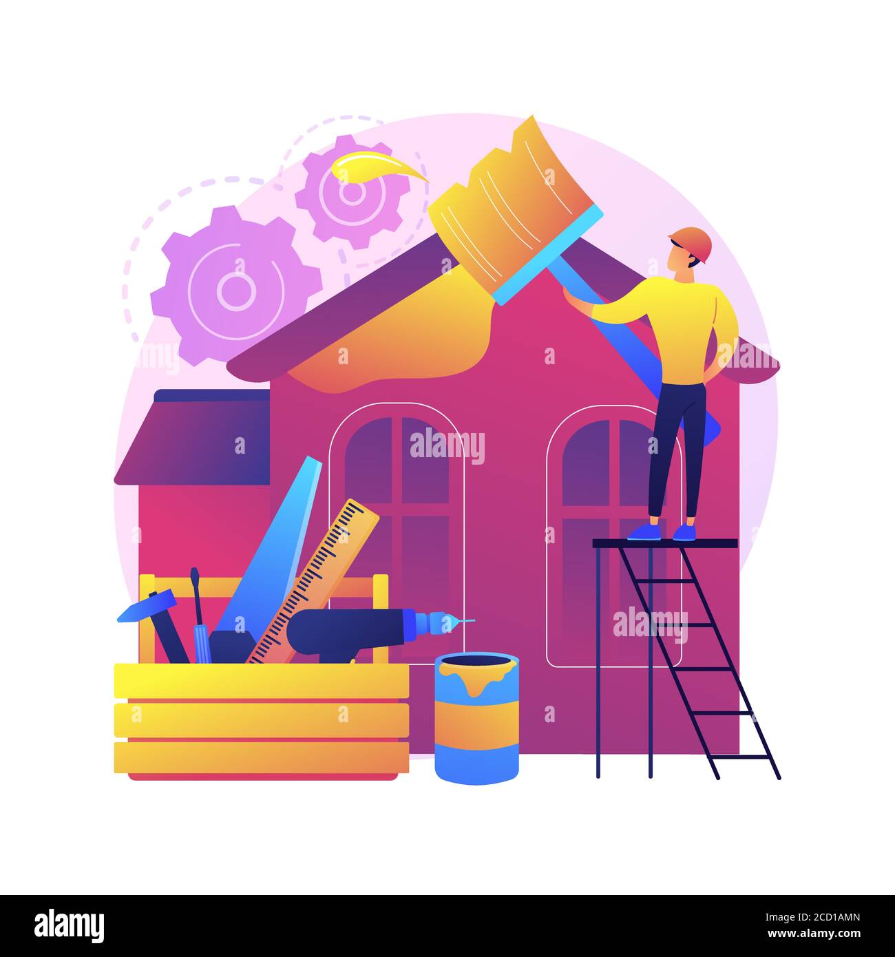 House renovation abstract concept vector illustration Stock Vector ...