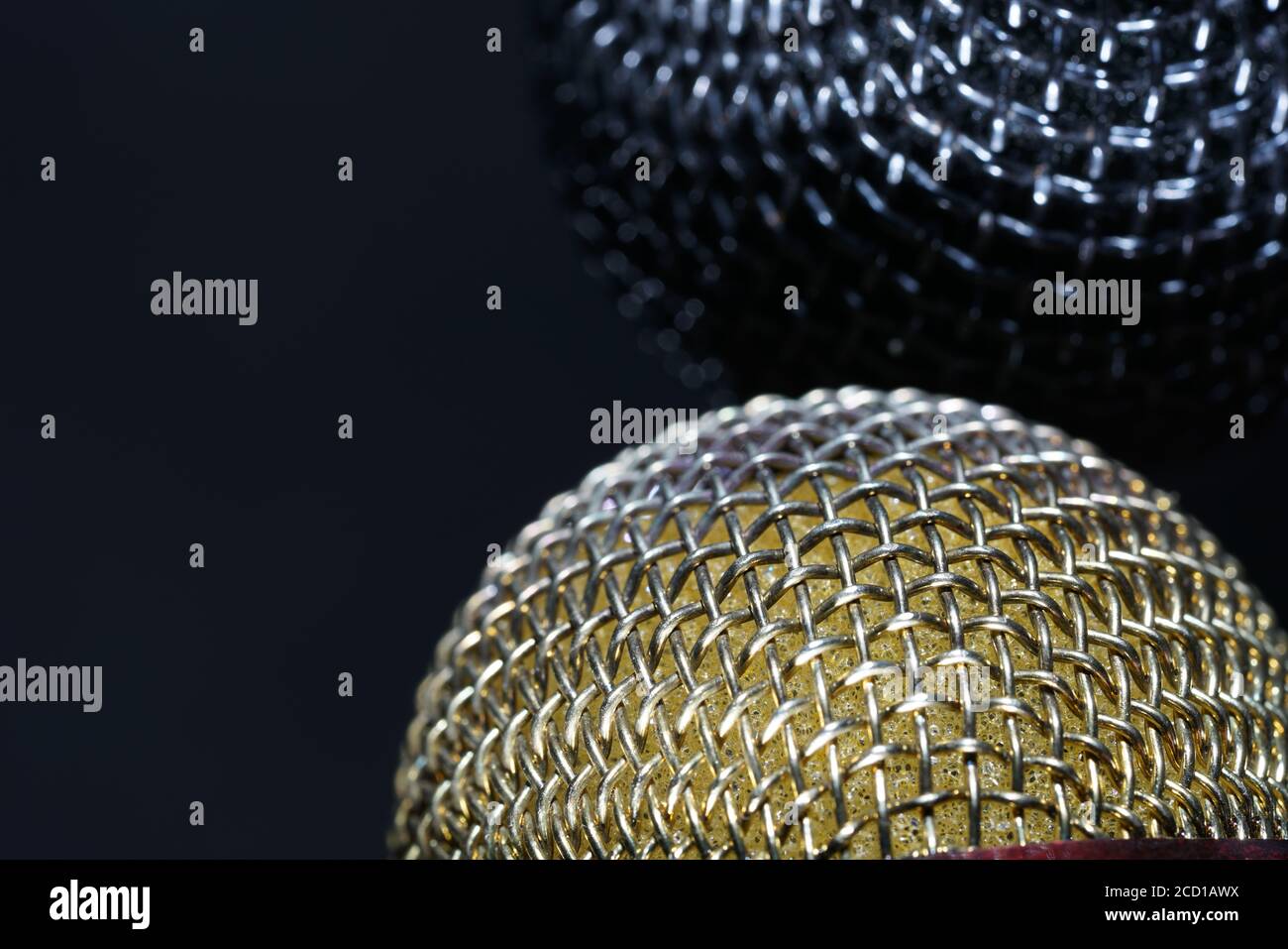 Closeup shot of microphones in a studio Stock Photo - Alamy