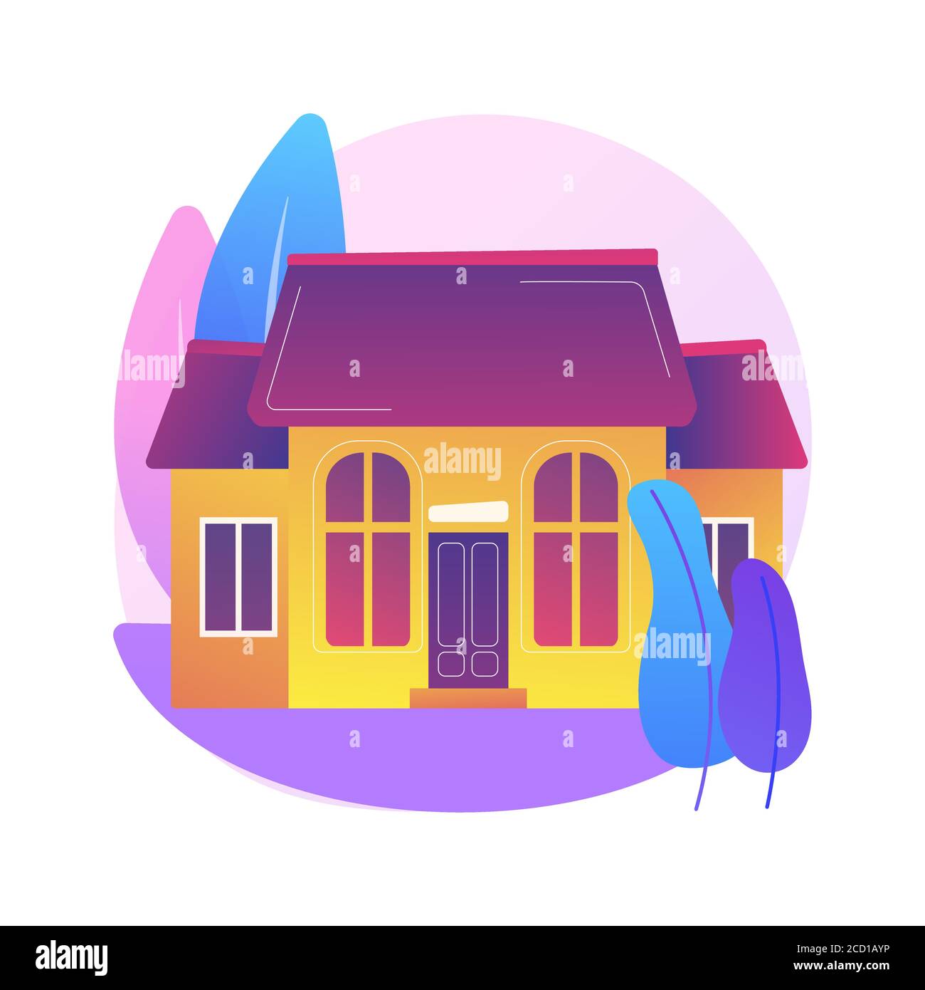 Detached house abstract concept vector illustration Stock Vector Image ...