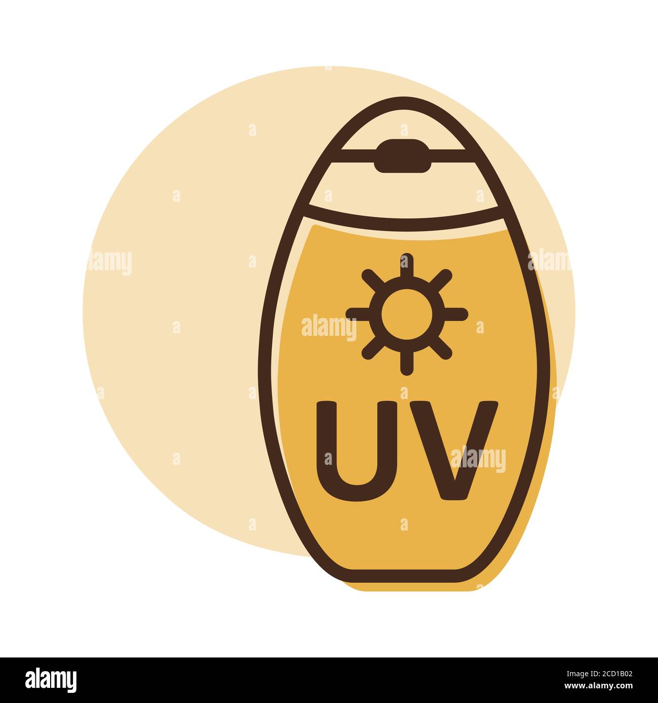 Sunscreen cream flat vector icon. Summer sign. Graph symbol for travel ...