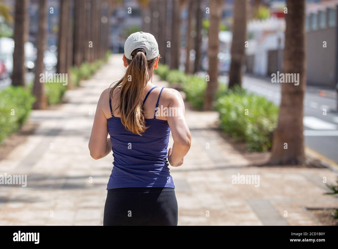 Back view beautiful girl working hi-res stock photography and images ...