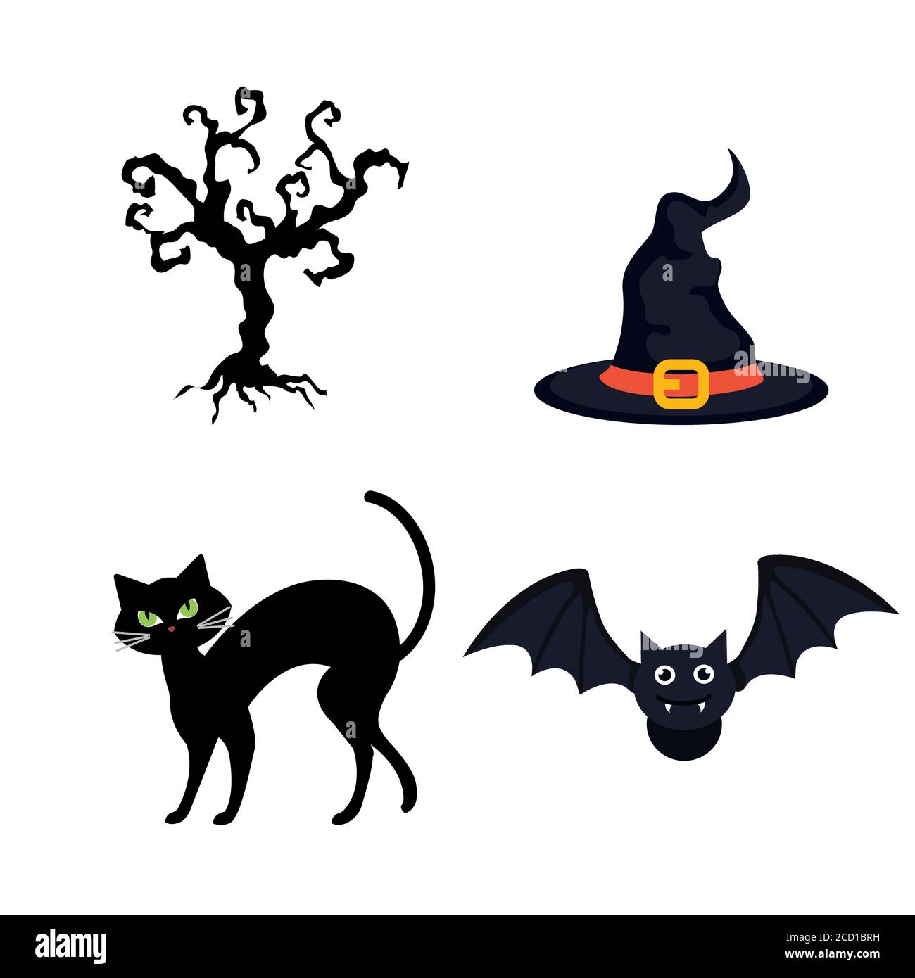 Happy halloween dry tree Stock Vector Images - Alamy