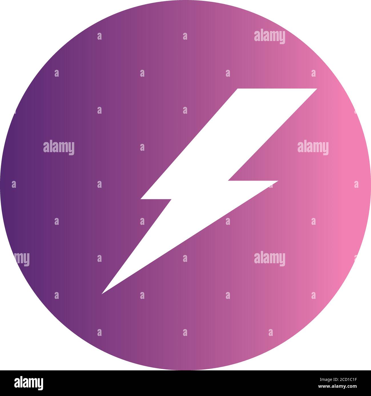 thunderbolt icon energy button, in white background Stock Vector Image ...