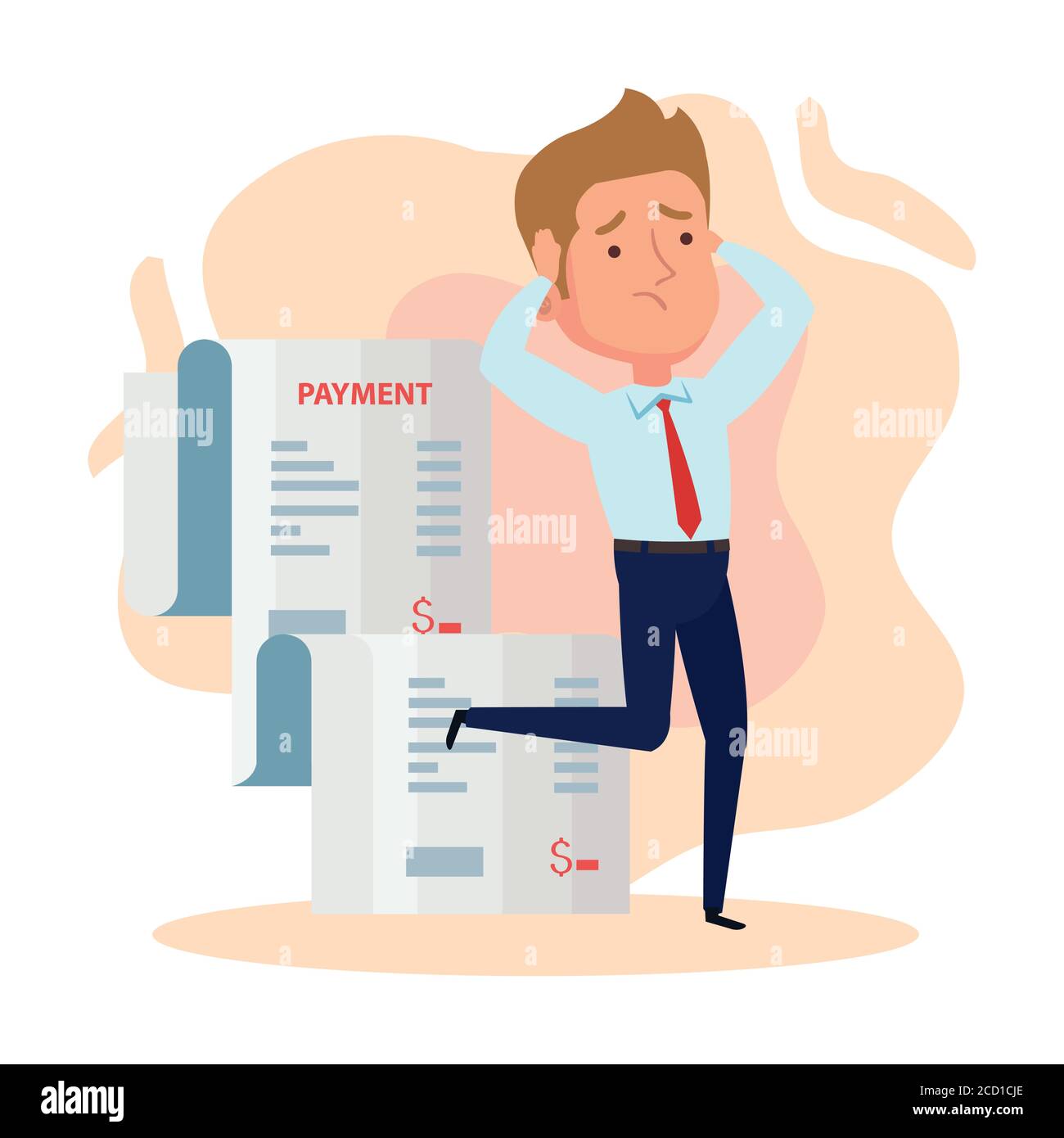 Worried man running Stock Vector Images - Alamy