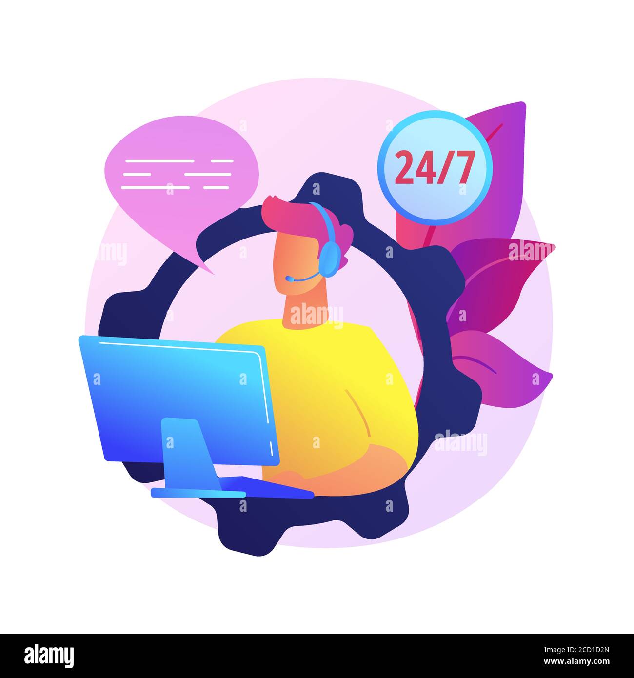 Call center abstract concept vector illustration Stock Vector Image ...