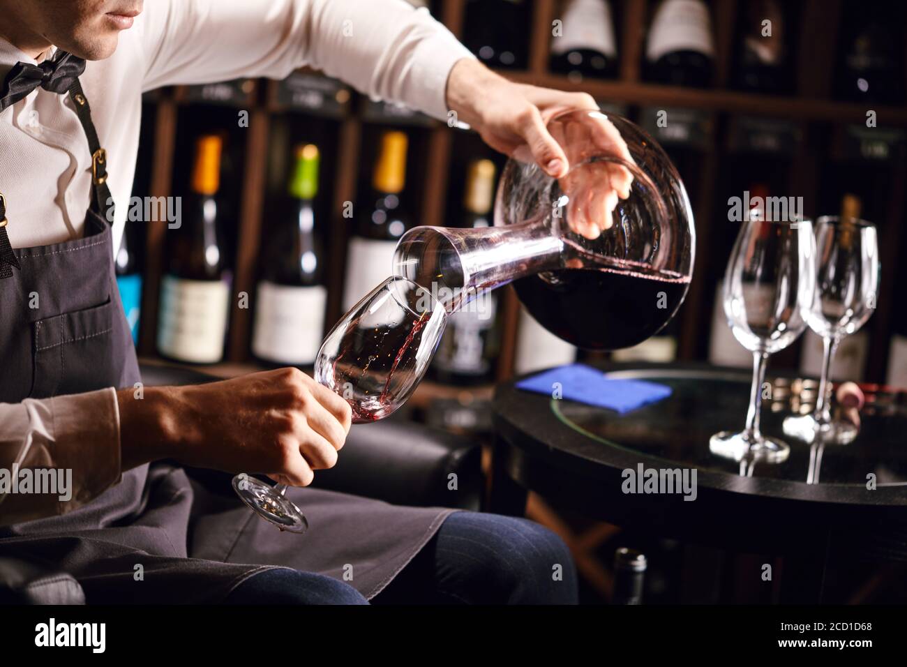 Staff training for sommelier experts. All that is needed is wine ...