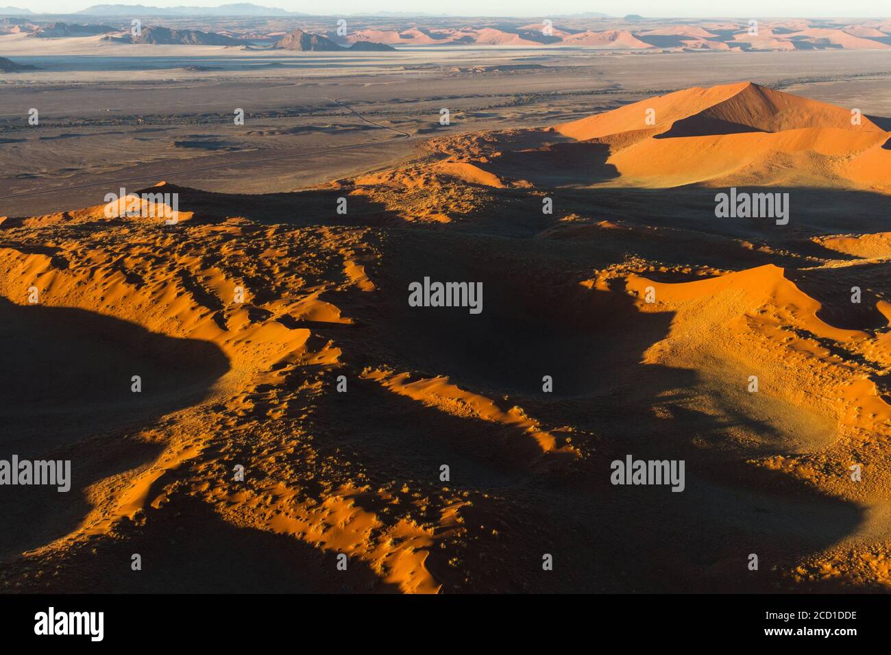 Red dunes of Sossusvlei, Namibia, which are part of the Namib Sand Sea ...