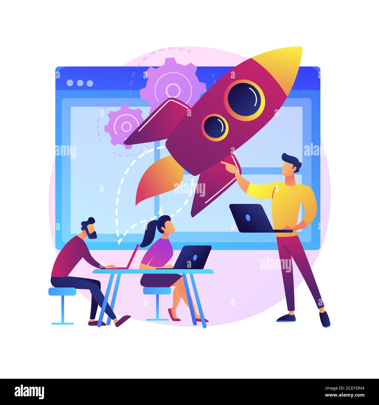 StartUp abstract concept vector illustration Stock Vector Image & Art ...