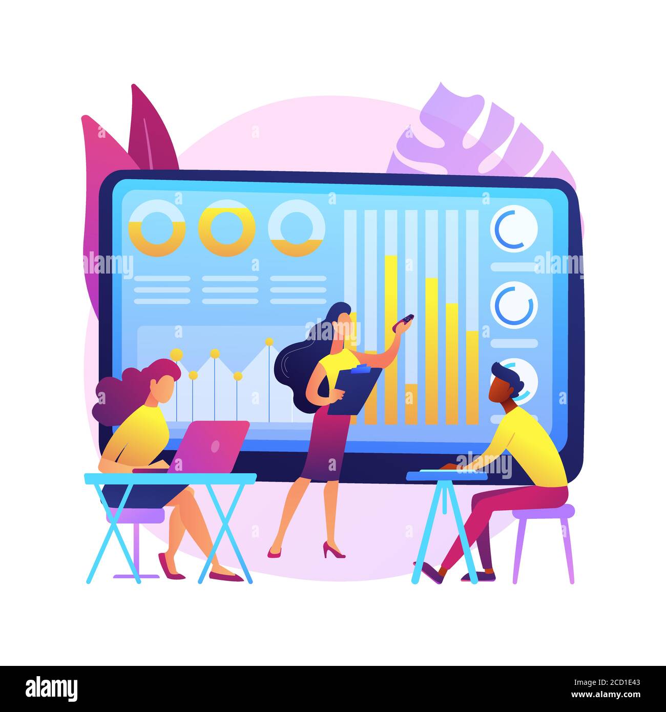 Digital presentation abstract concept vector illustration Stock Vector ...