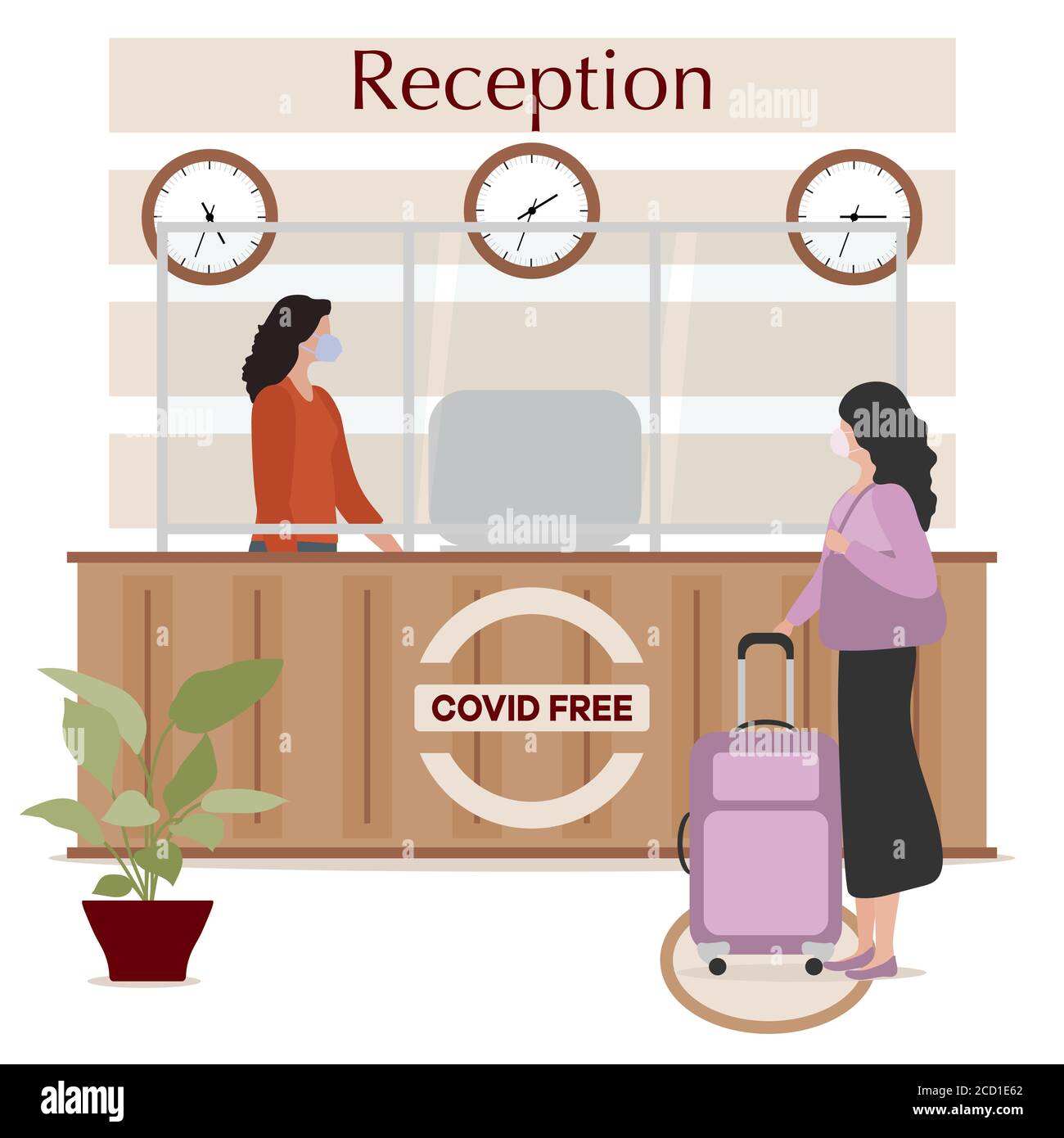 Hotel Front Desk Clipart