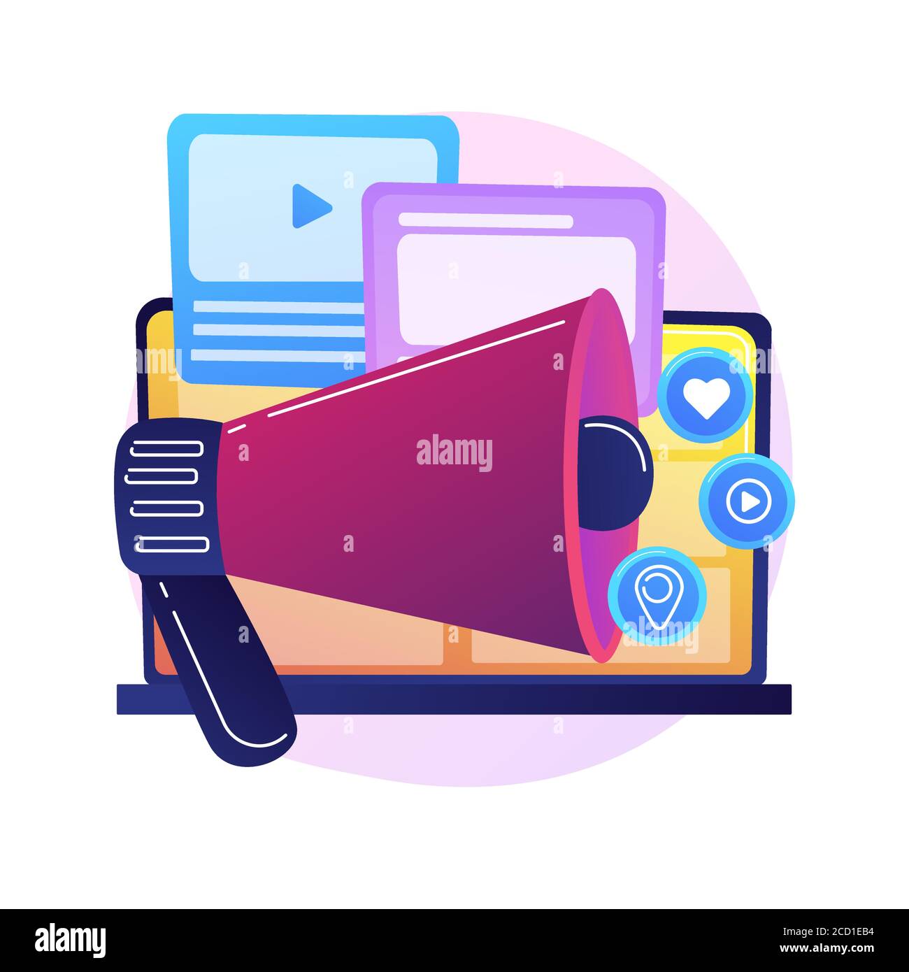 Digital PR abstract concept vector illustration Stock Vector Image ...