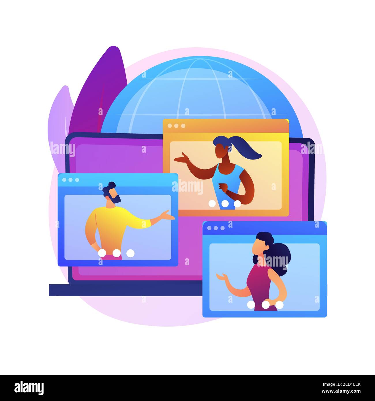 Online meetup abstract concept vector illustration Stock Vector Image ...