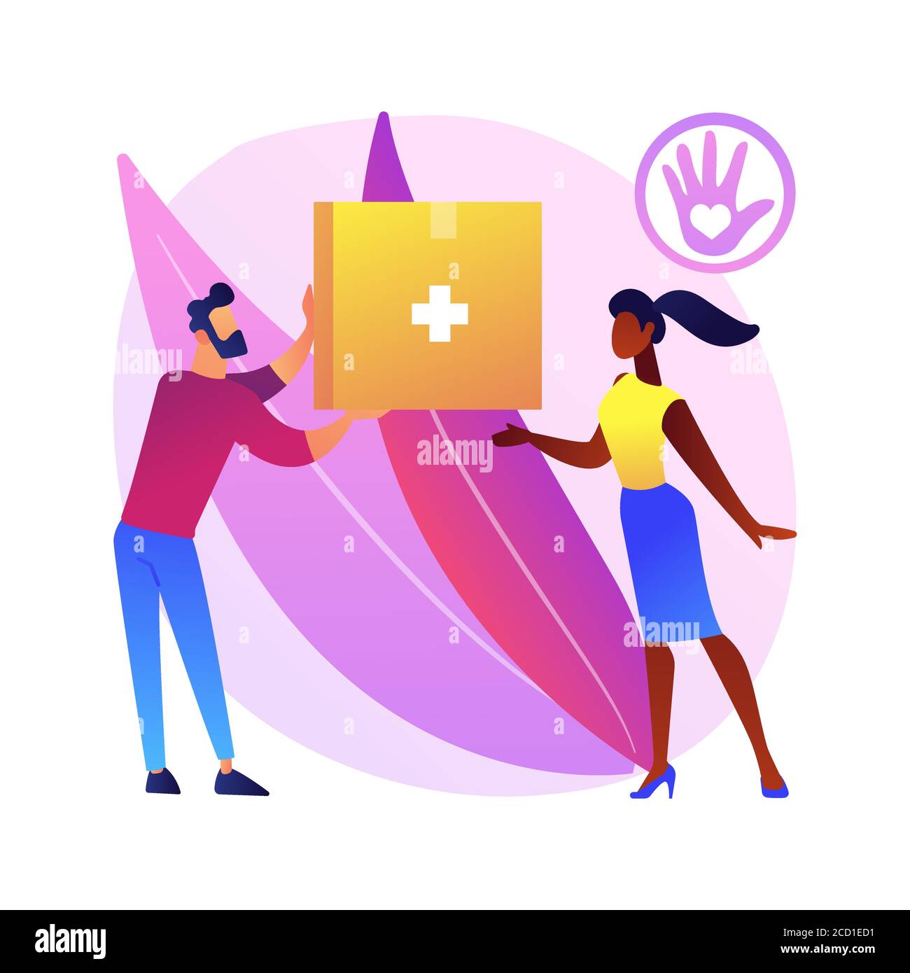 Supporting volunteering abstract concept vector illustration Stock ...