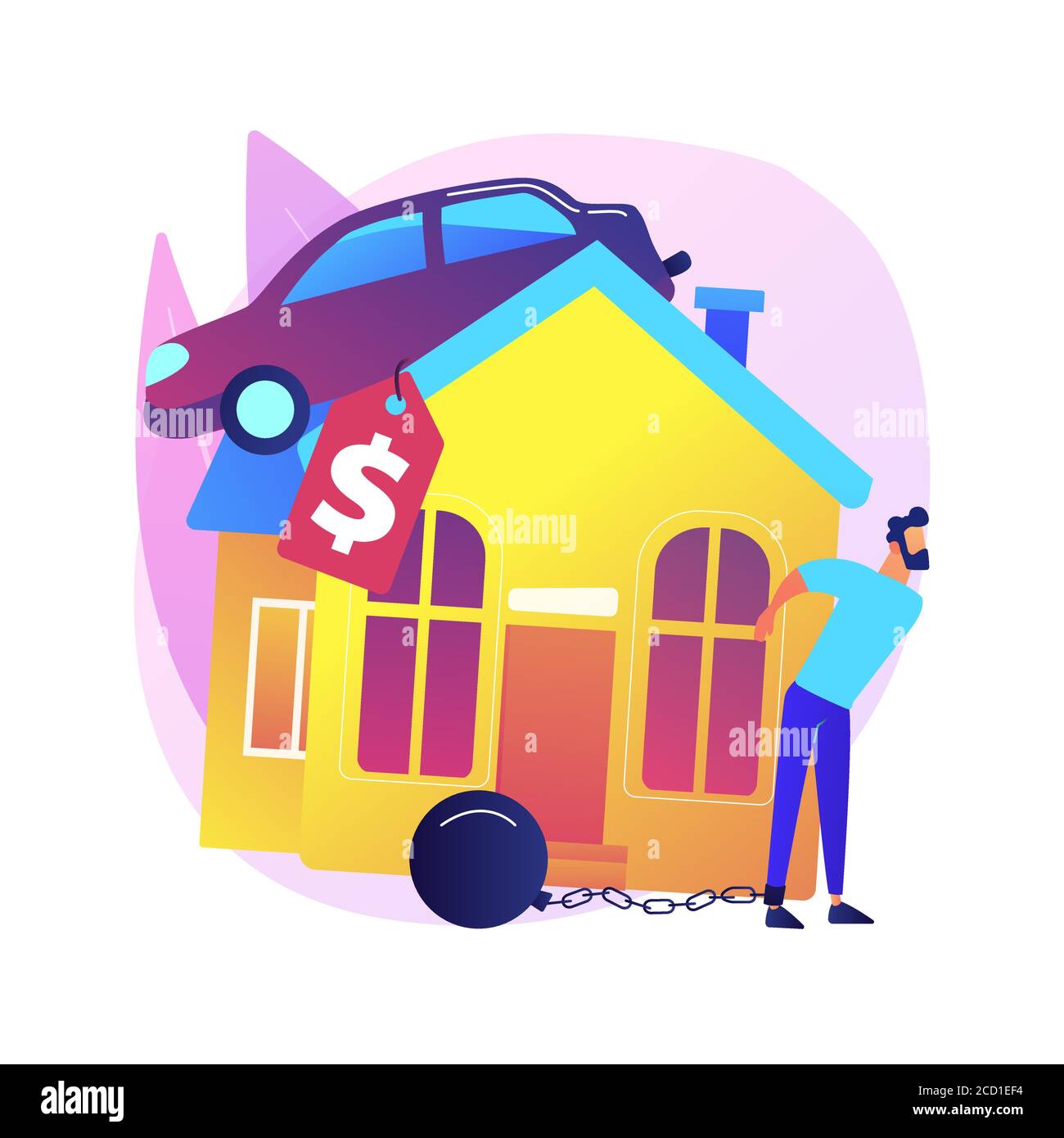 Debt burden abstract concept vector illustration Stock Vector Image ...